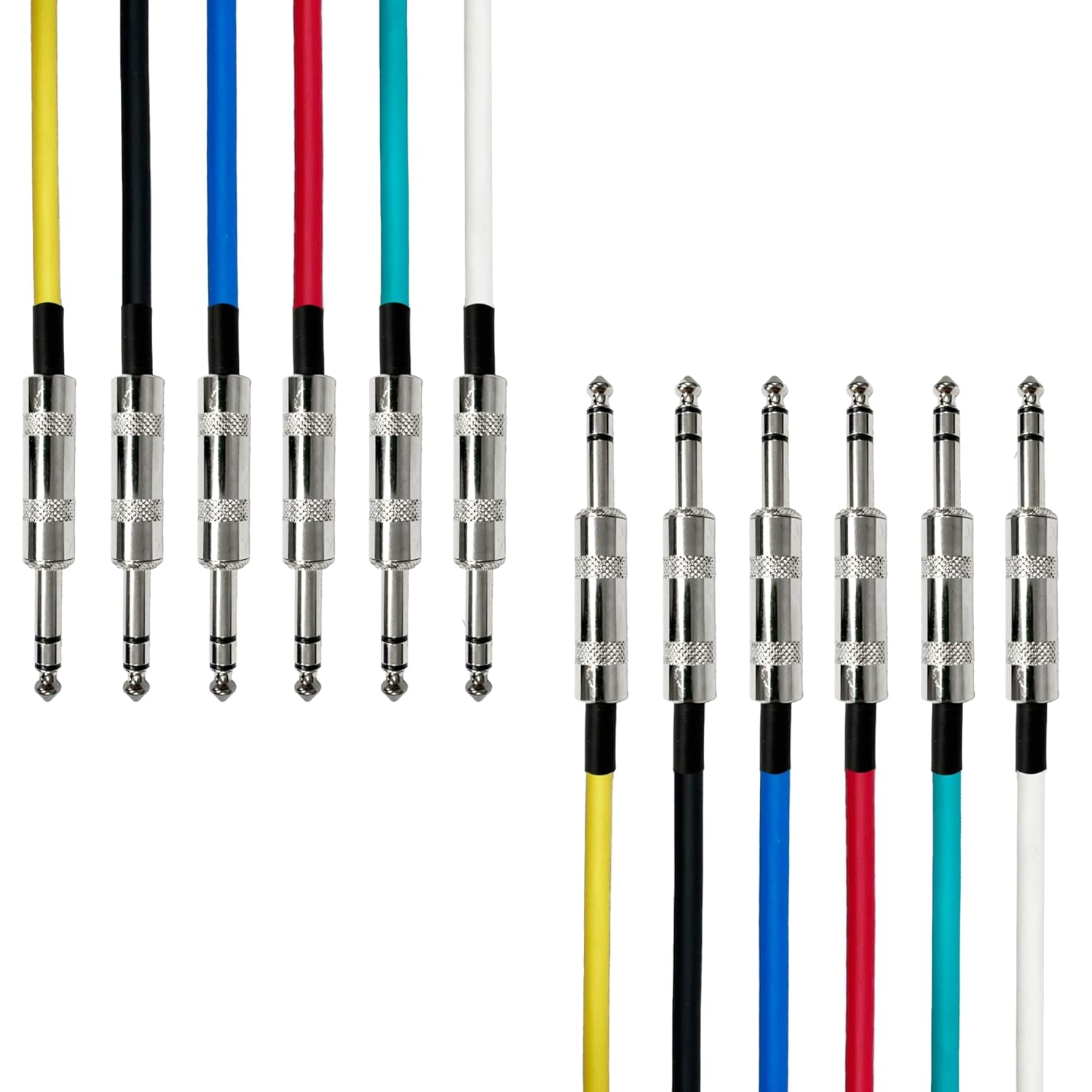 AxcessAbles 1/4-Inch TRS Balanced Male Audio Cables w/ Metal Connectors ...